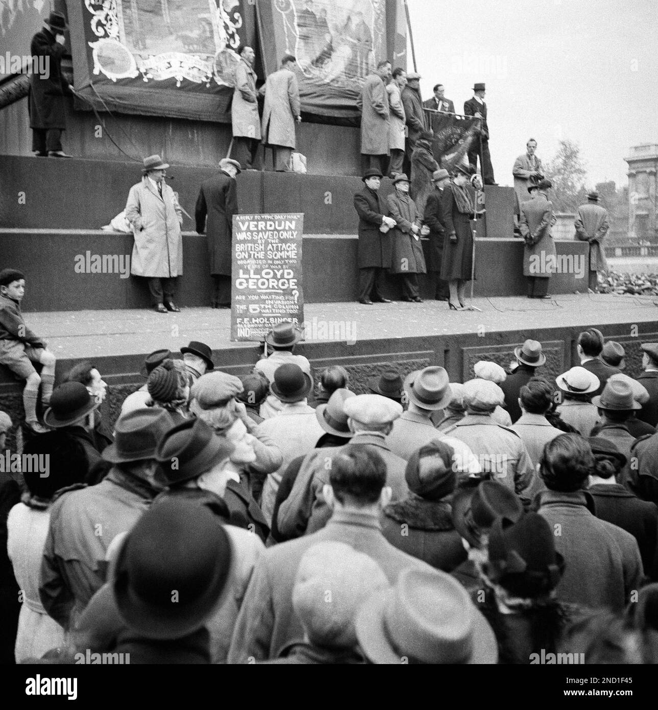 The London forum has always been Trafalgar Square and as in peace time ...
