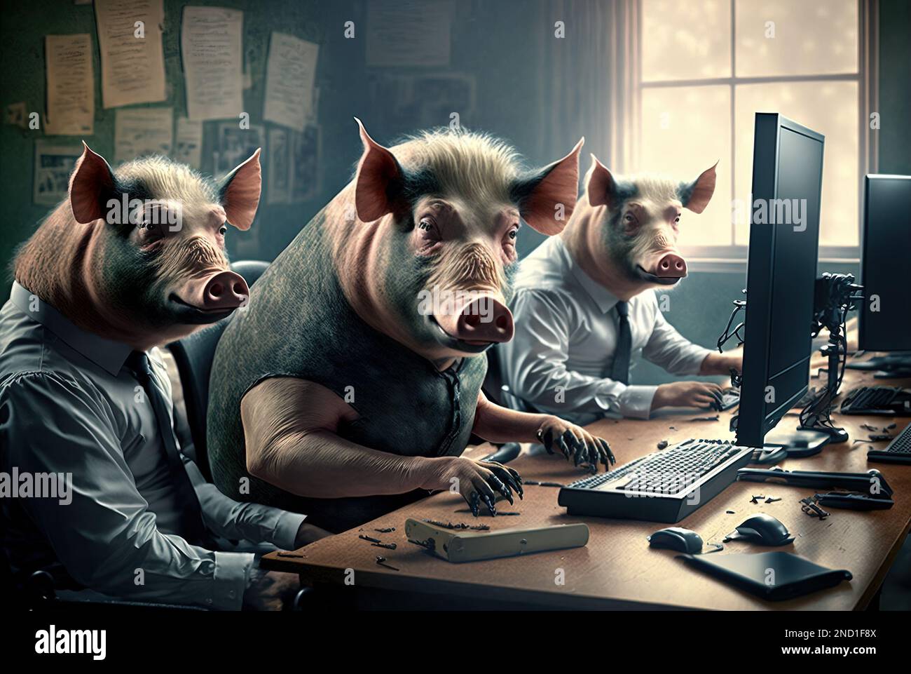 Pigs cartoon hi-res stock photography and images - Alamy