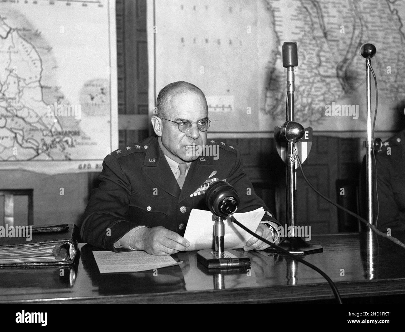 General James H. Doolittle, Commander of the U.S. Eight Air Force, and ...