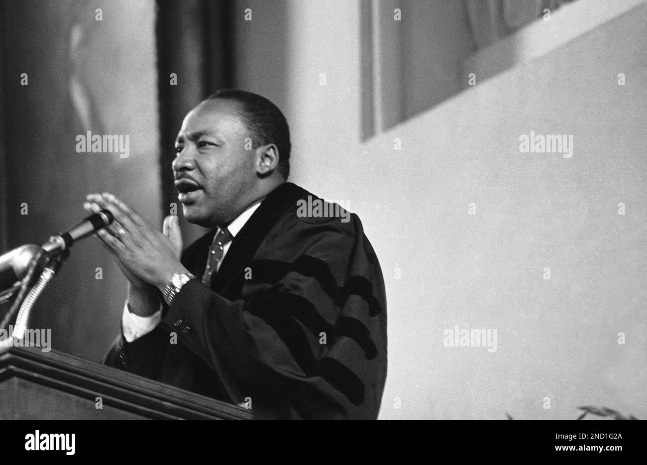 Leadership authority standing looking away communication microphone hi ...