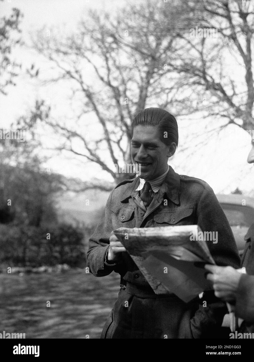 Lord Gerald Lascelles, nephew of King George V, seen after his release ...