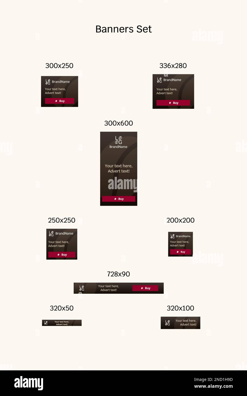 Set of standard web advertising and marketing banners Stock Vector ...