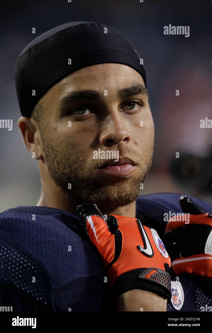 Chicago Bears wide receiver Johnny Knox is seen before an NFL football ...