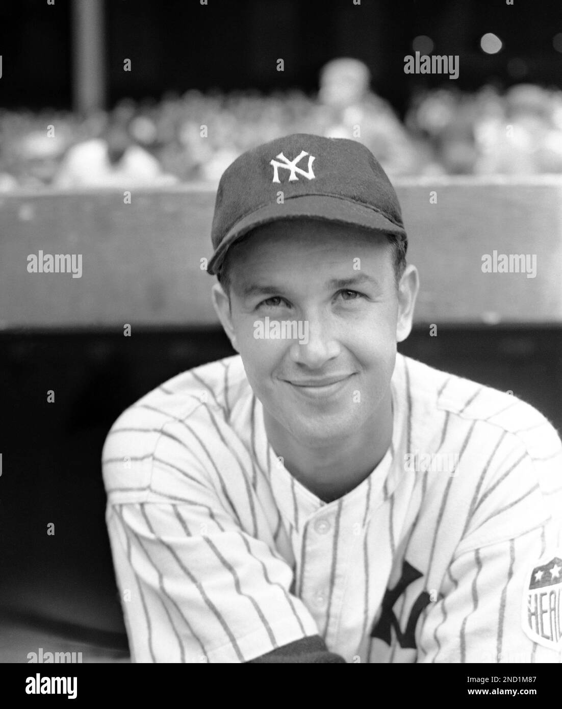 New York Yankees Baseball team pitcher Marvin Breuer in August 1942 ...