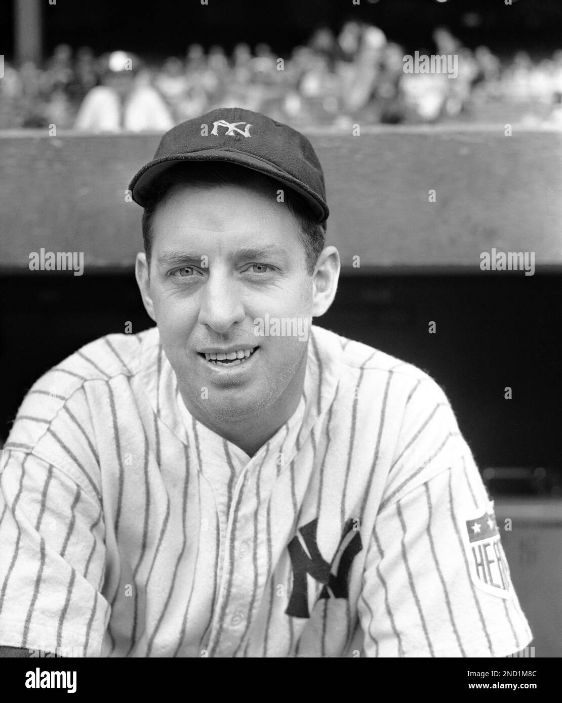New York Yankees Baseball team catcher Warren “Buddy” Rosar in August ...