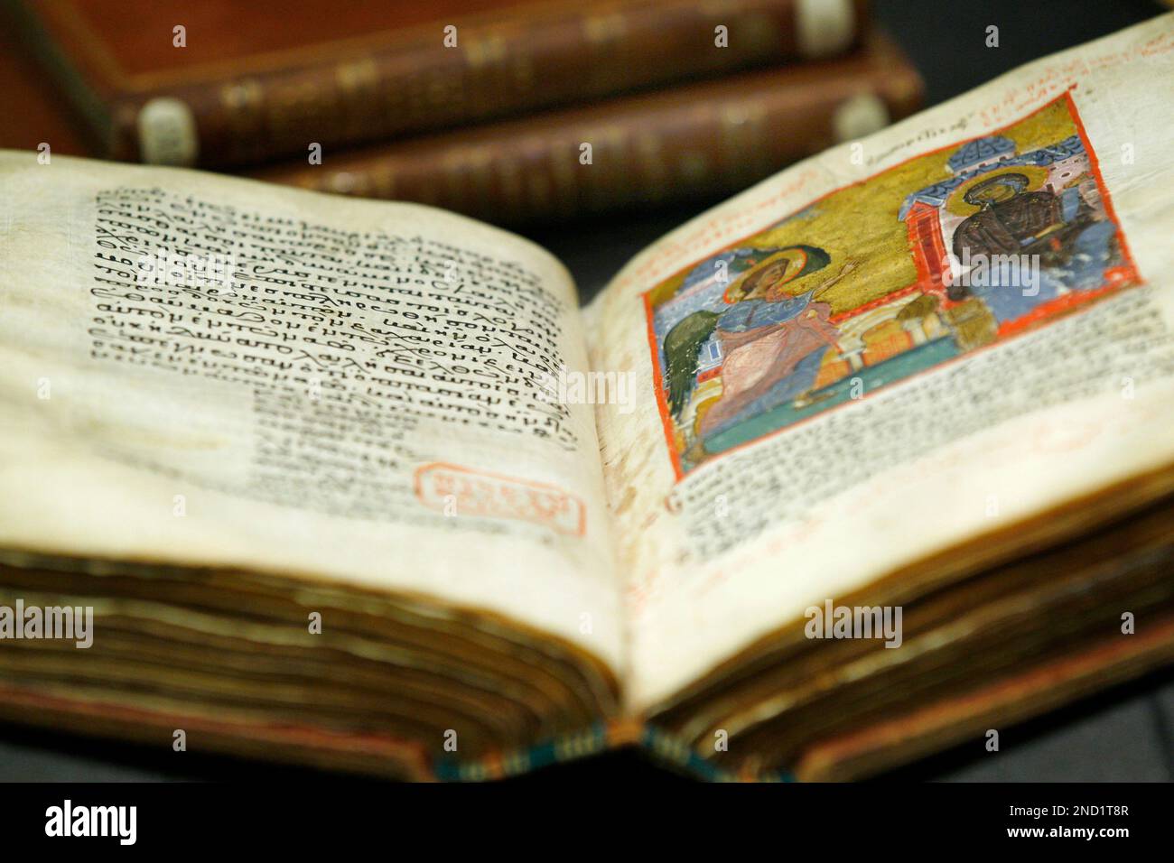 In this photo taken Sept. 24, 2010, a late 12th century illuminated ...