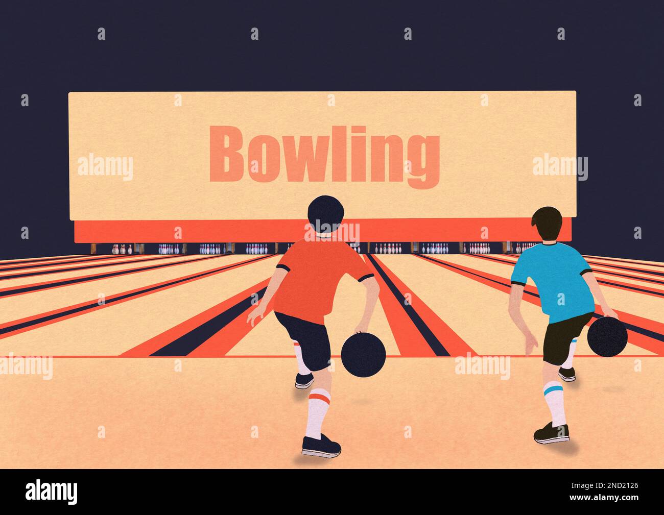 Vector illustration of back view of unrecognizable male athletes in ...