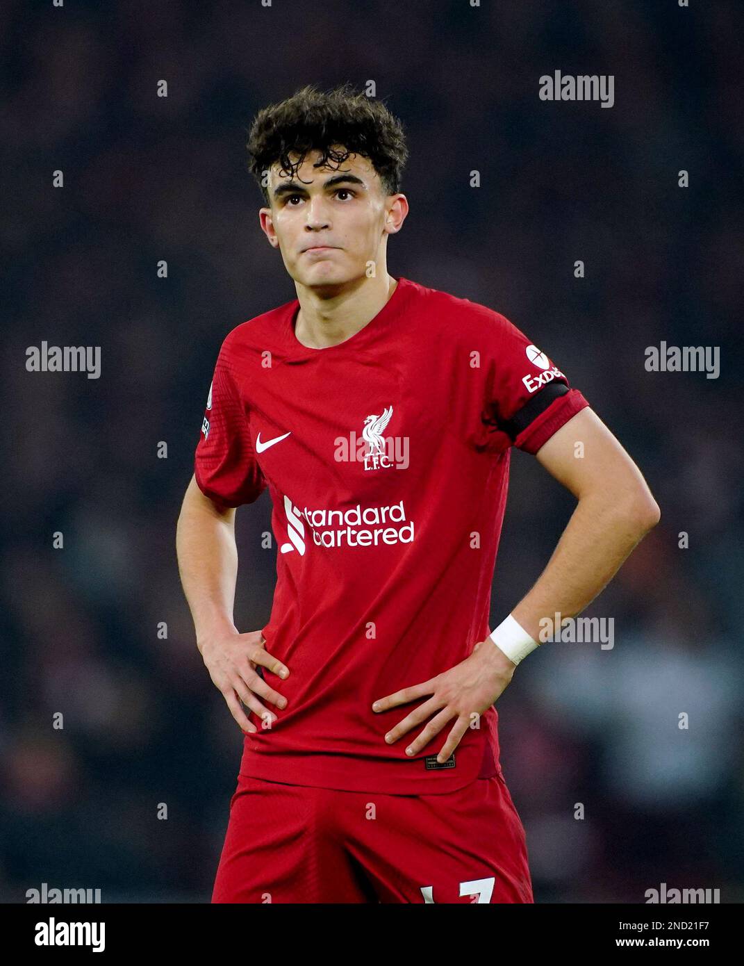Liverpool's Stefan Bajcetic during the Premier League match at Anfield ... Liverpool's Stefan Bajcetic during the Premier League match at Anfield ...