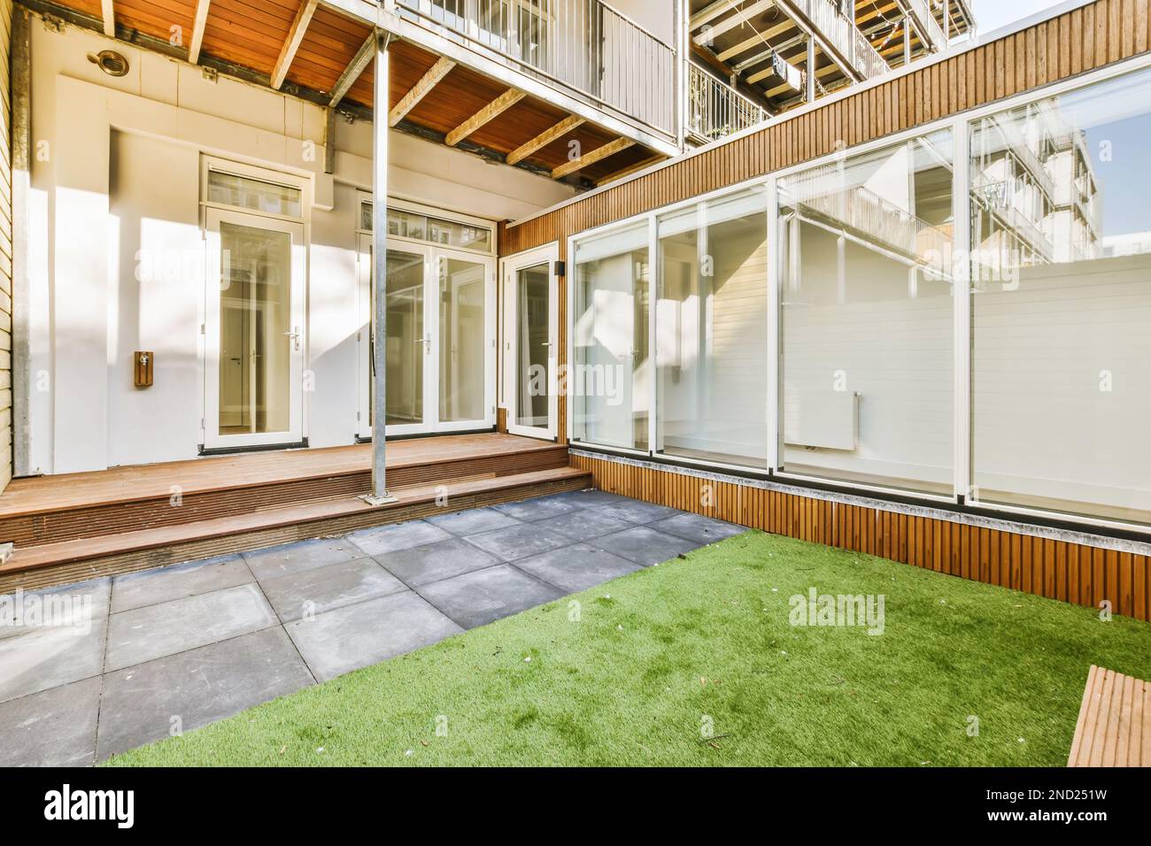 Exterior design of contemporary residential apartment building with ...