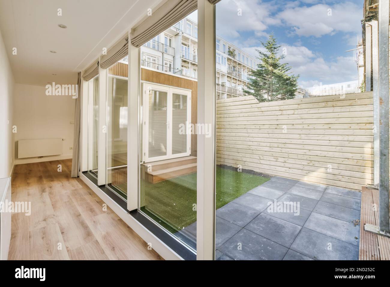 Exterior design of contemporary residential apartment building with ...