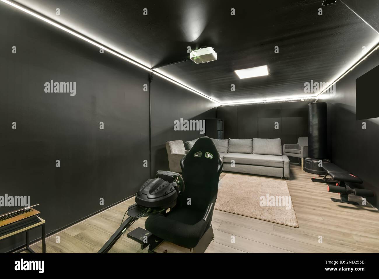 Gray Walls In Game Room Designs