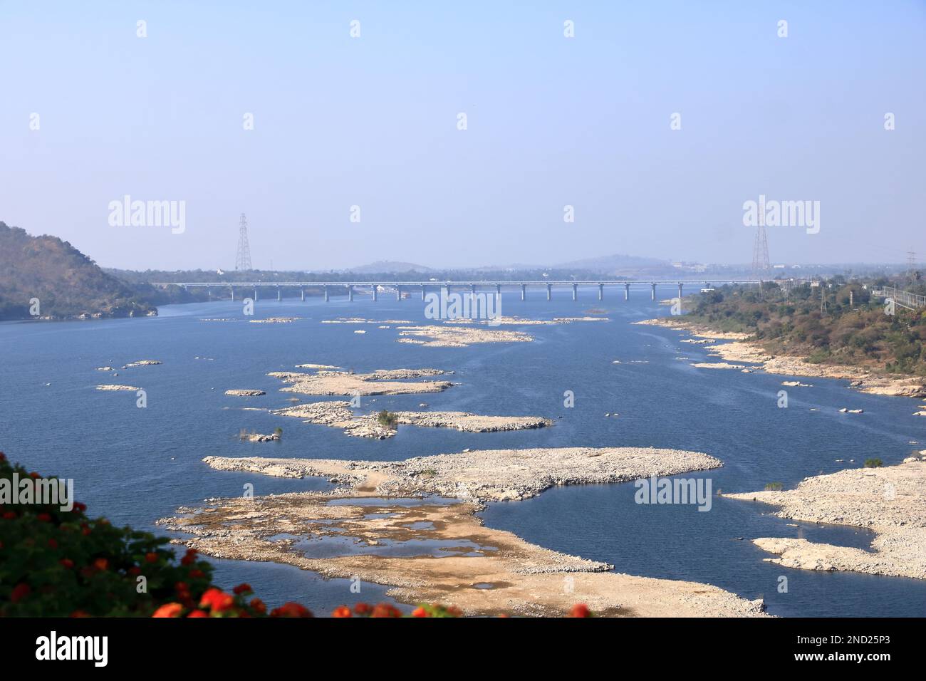 the new gora bridge seen from the world's tallest statue, statue of ...