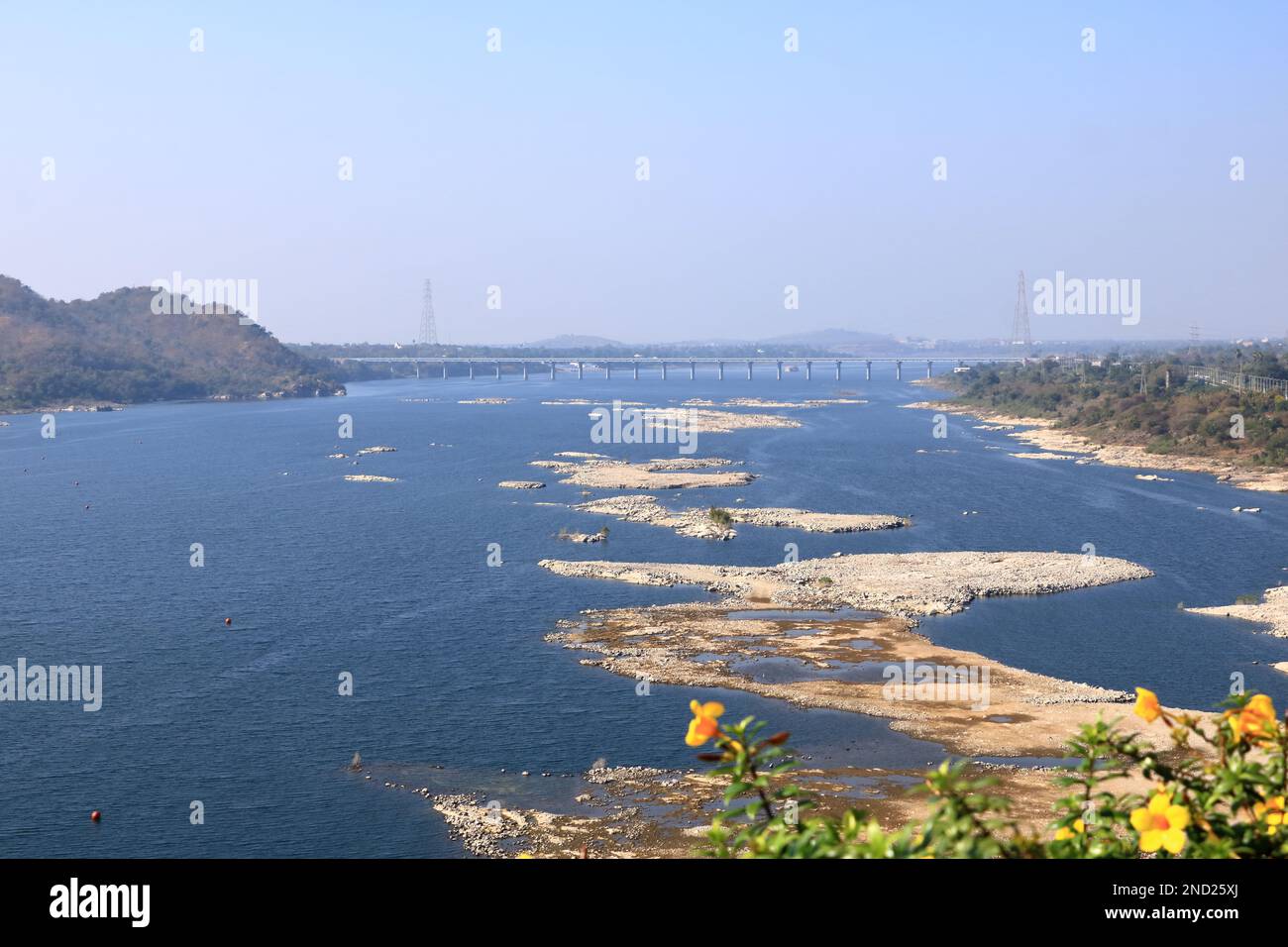 the new gora bridge seen from the world's tallest statue, statue of ...