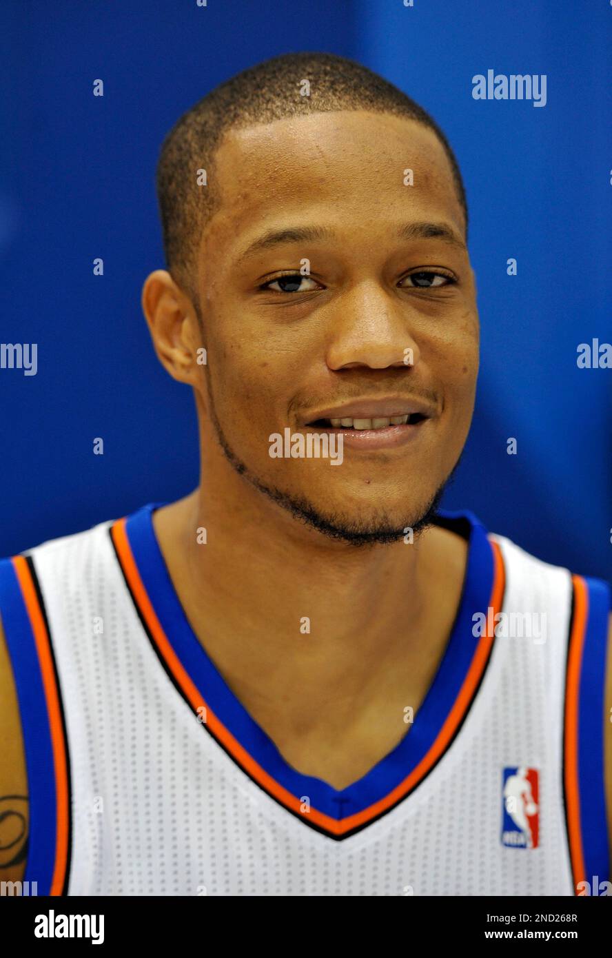 New York Knicks' Anthony Randolph at Media Day at the MSG Training ...