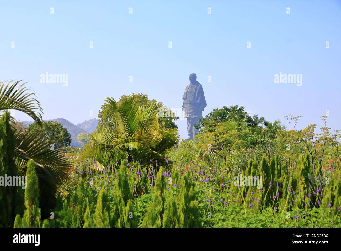 Statue of Unity aerial view taken at Narmada, Gujarat in India Stock ...