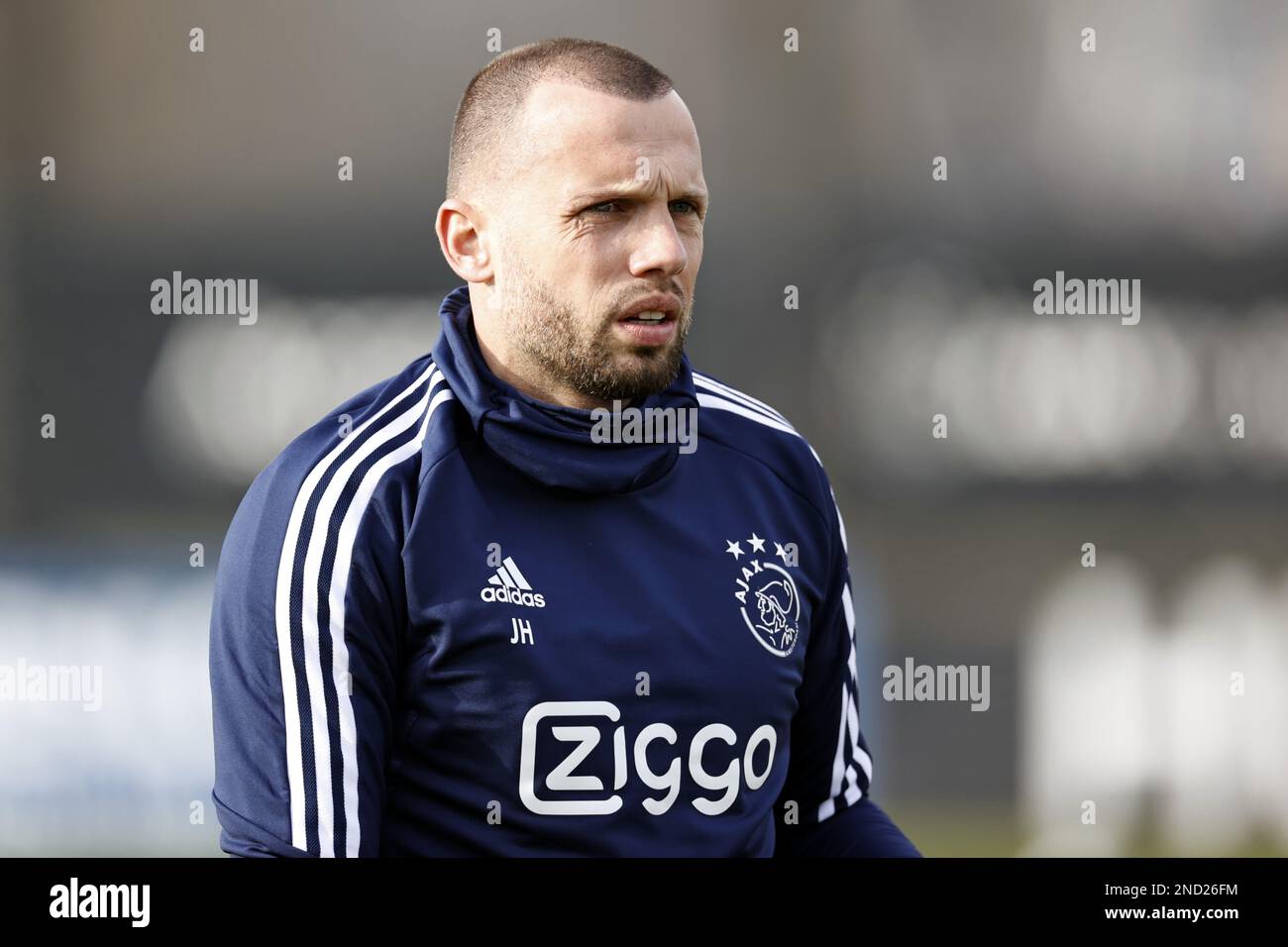 AMSTERDAM - Ajax coach John Heitinga during a training session prior to ...