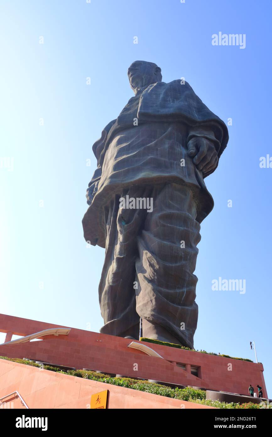 Statue of Unity aerial view taken at Narmada, Gujarat in India Stock ...