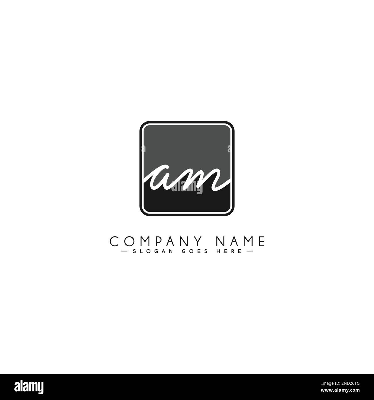AM Initial Logo in Signature Style for Photography and Fashion Business ...
