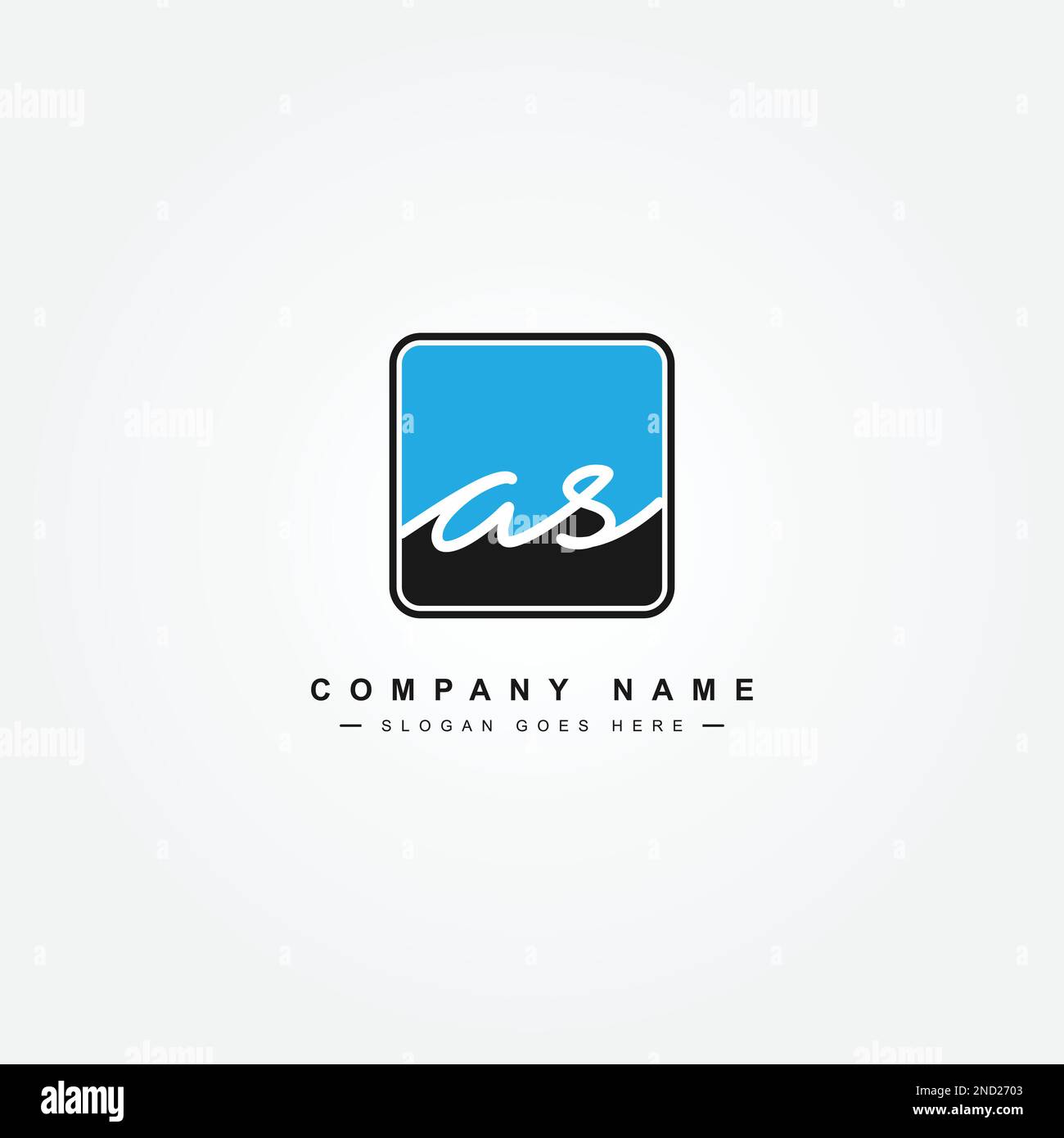 Handwritten Signature logo for Initial Letter AS - Vector Logo Template ...