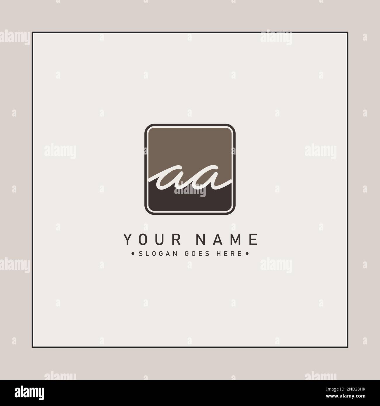 Handwritten Signature logo for Initial Letter AA - Vector Logo Template ...