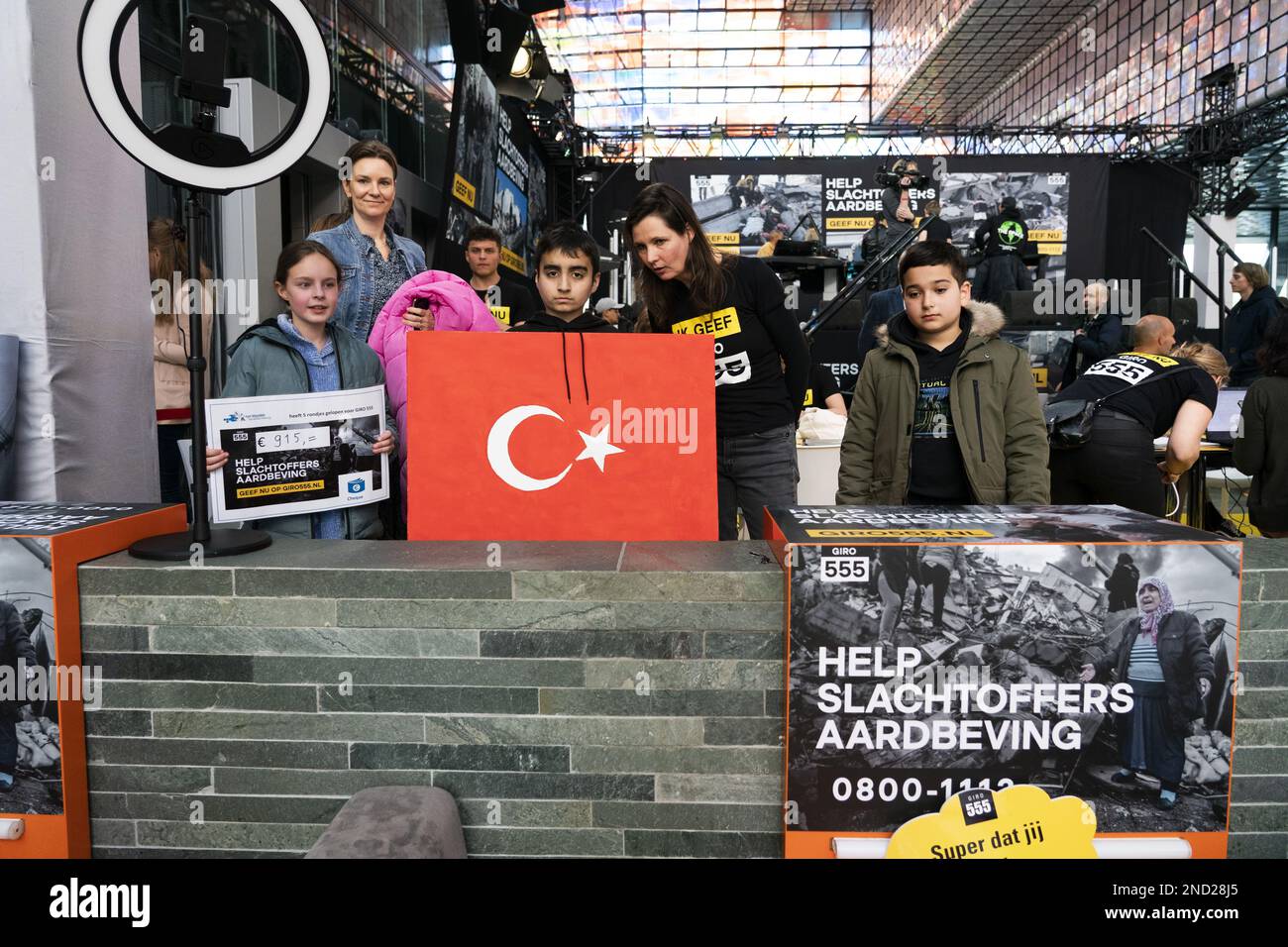 HILVERSUM - Visitors during the national action day of Giro 555. Money ...