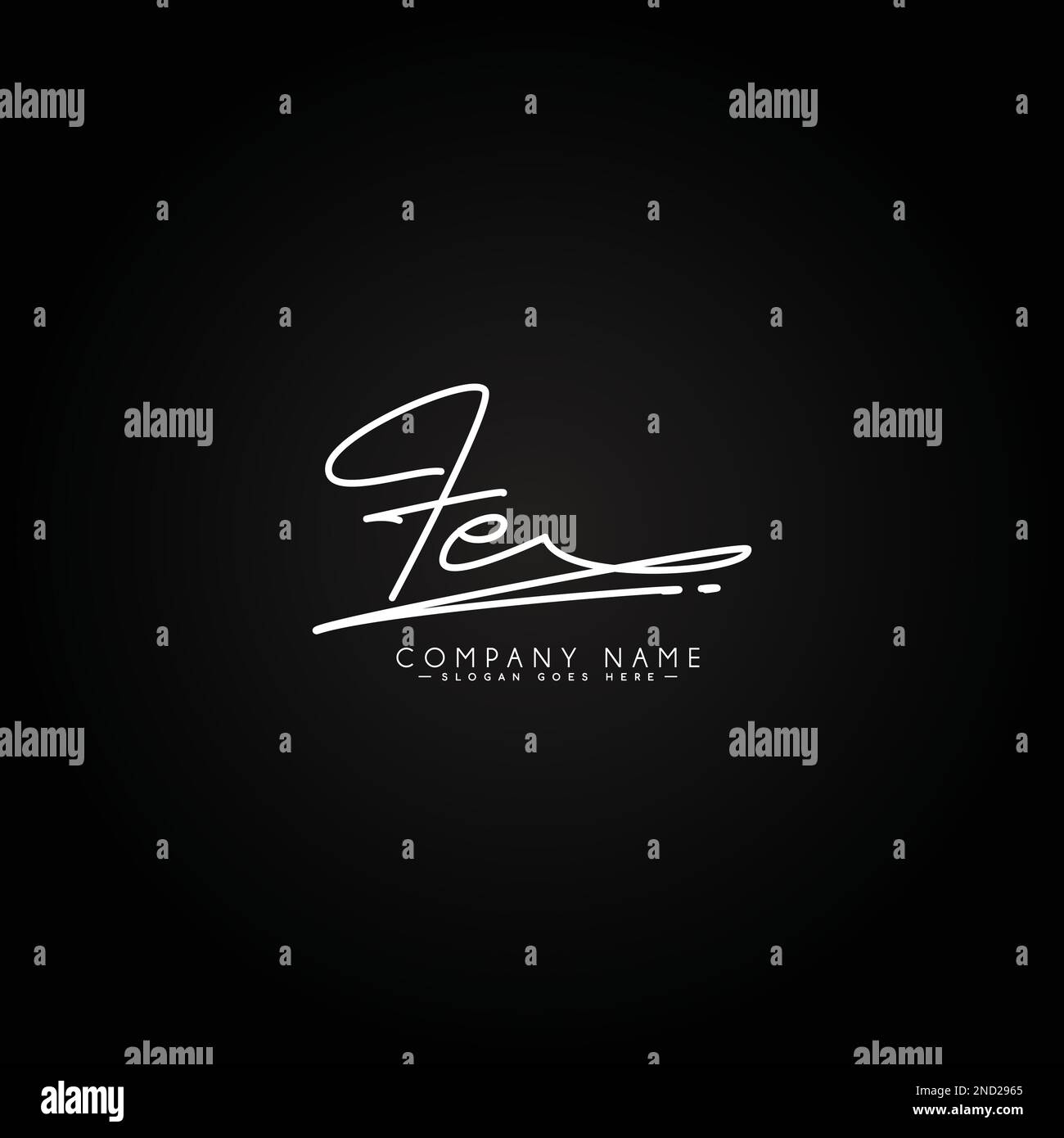Simple Signature Logo for Alphabet FE - Handwritten Signature for ...