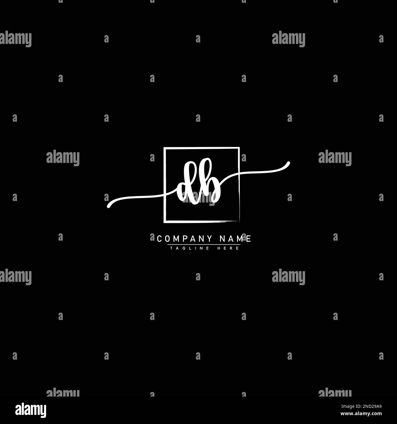 DB Initial Logo in Signature Style for Photography and Fashion Business ...