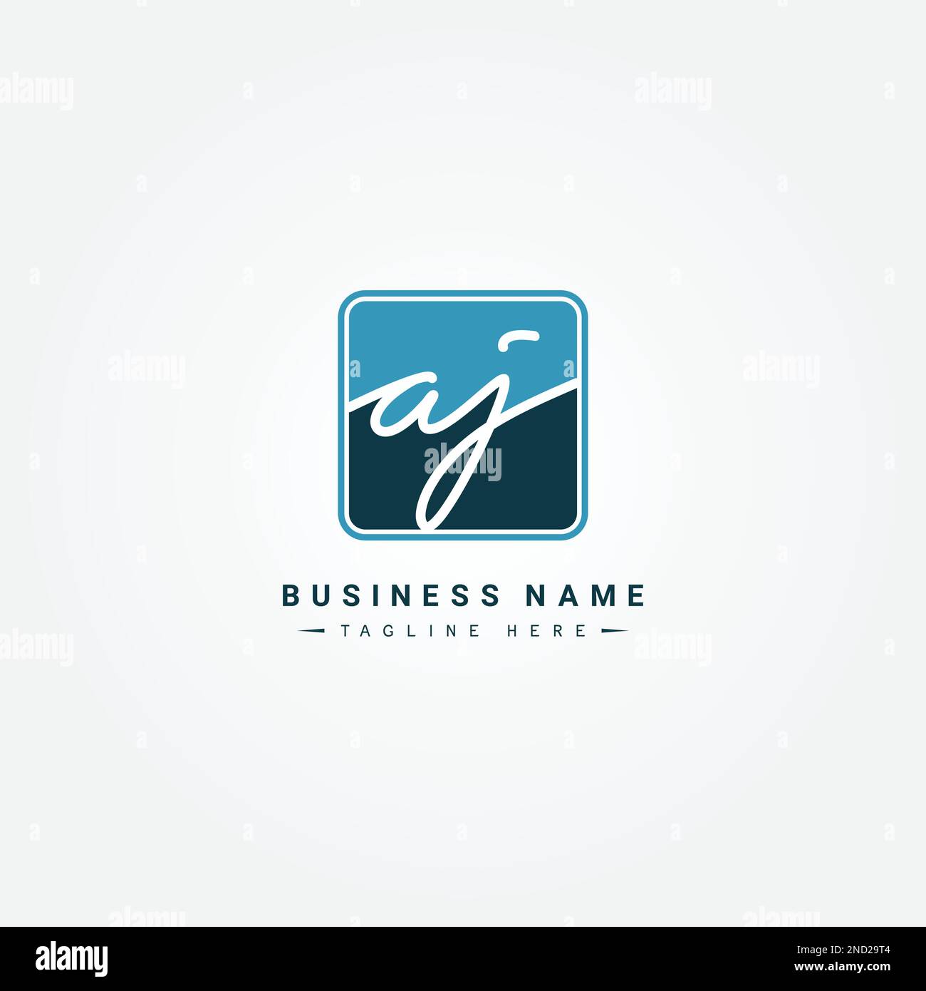 Handwritten Signature logo for Initial Letter AJ - Vector Logo Template ...