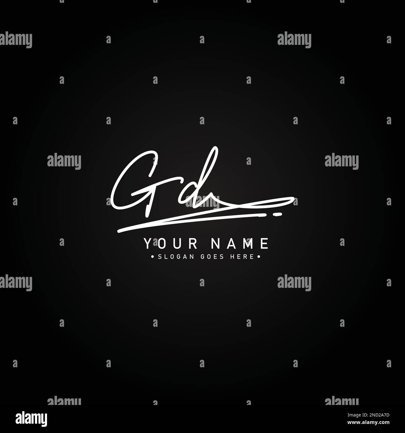 GD Handwritten Signature logo - Vector Logo Template for Beauty ...