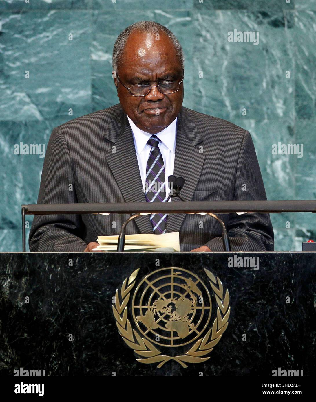Hifikepunye Pohamba, President of Namibia, addresses the 65th session ...