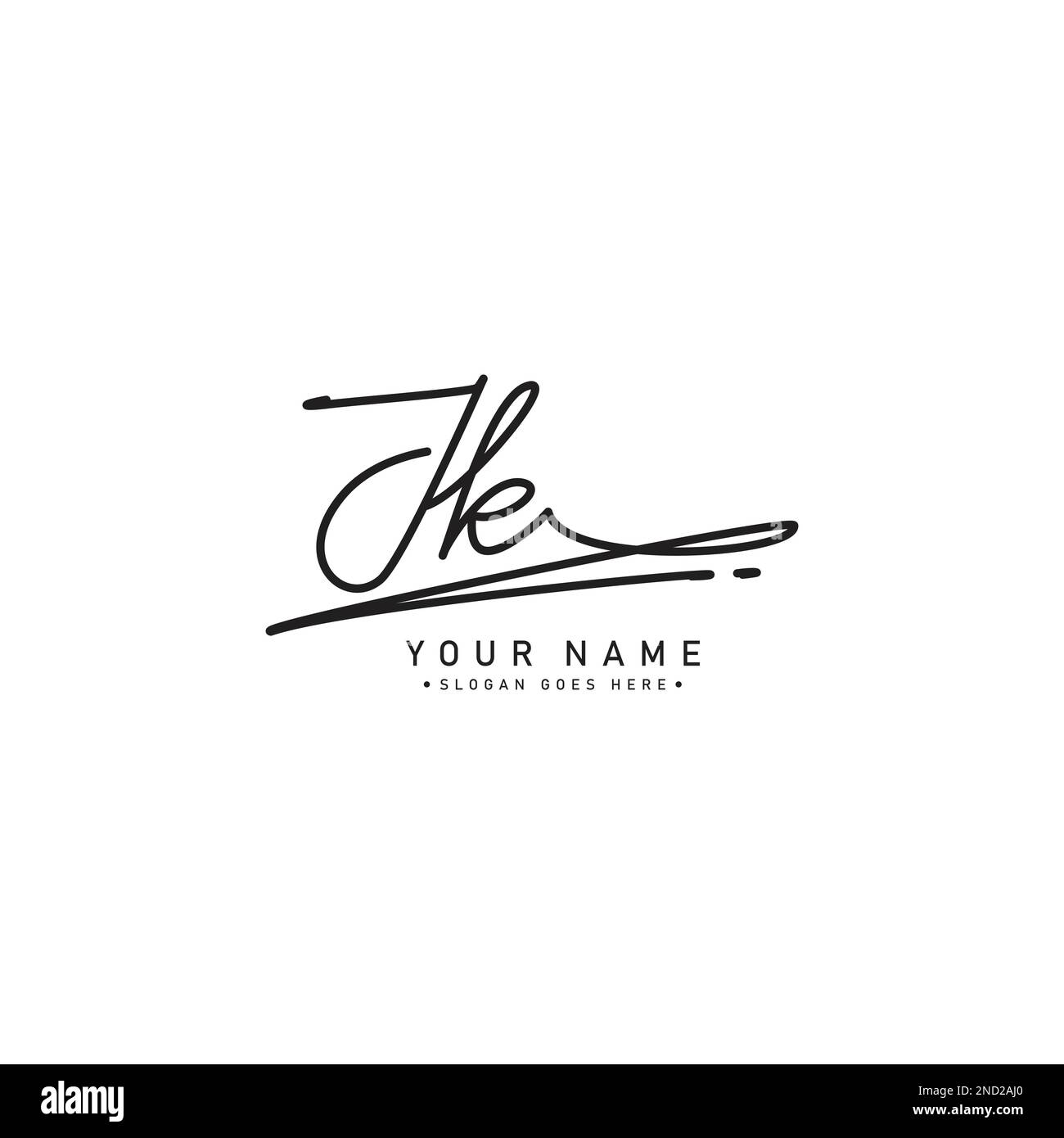 JK Initial Logo in Signature Style for Photography and Fashion Business ...