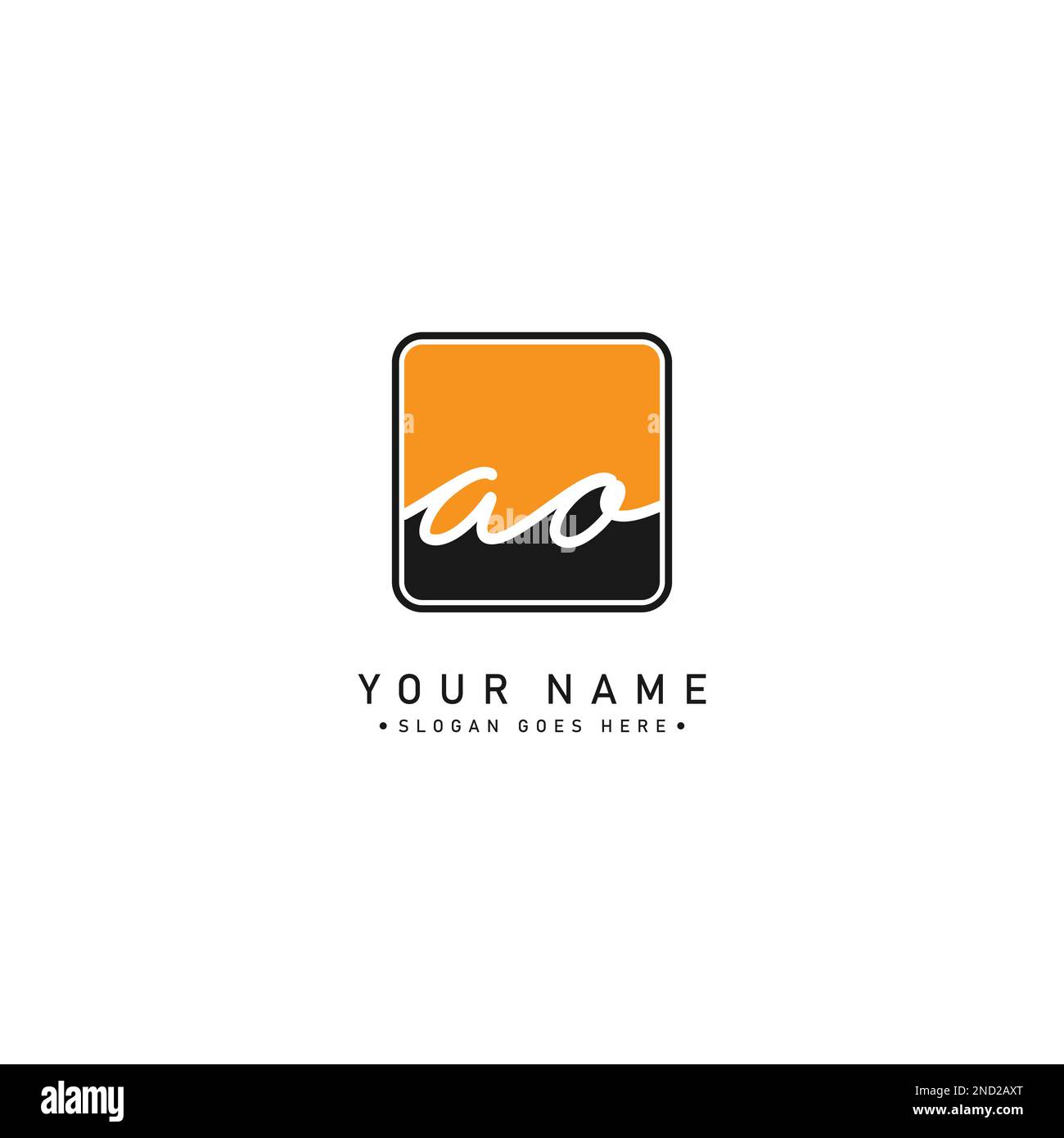 Simple Signature Logo for Alphabet AO - Handwritten Signature for ...