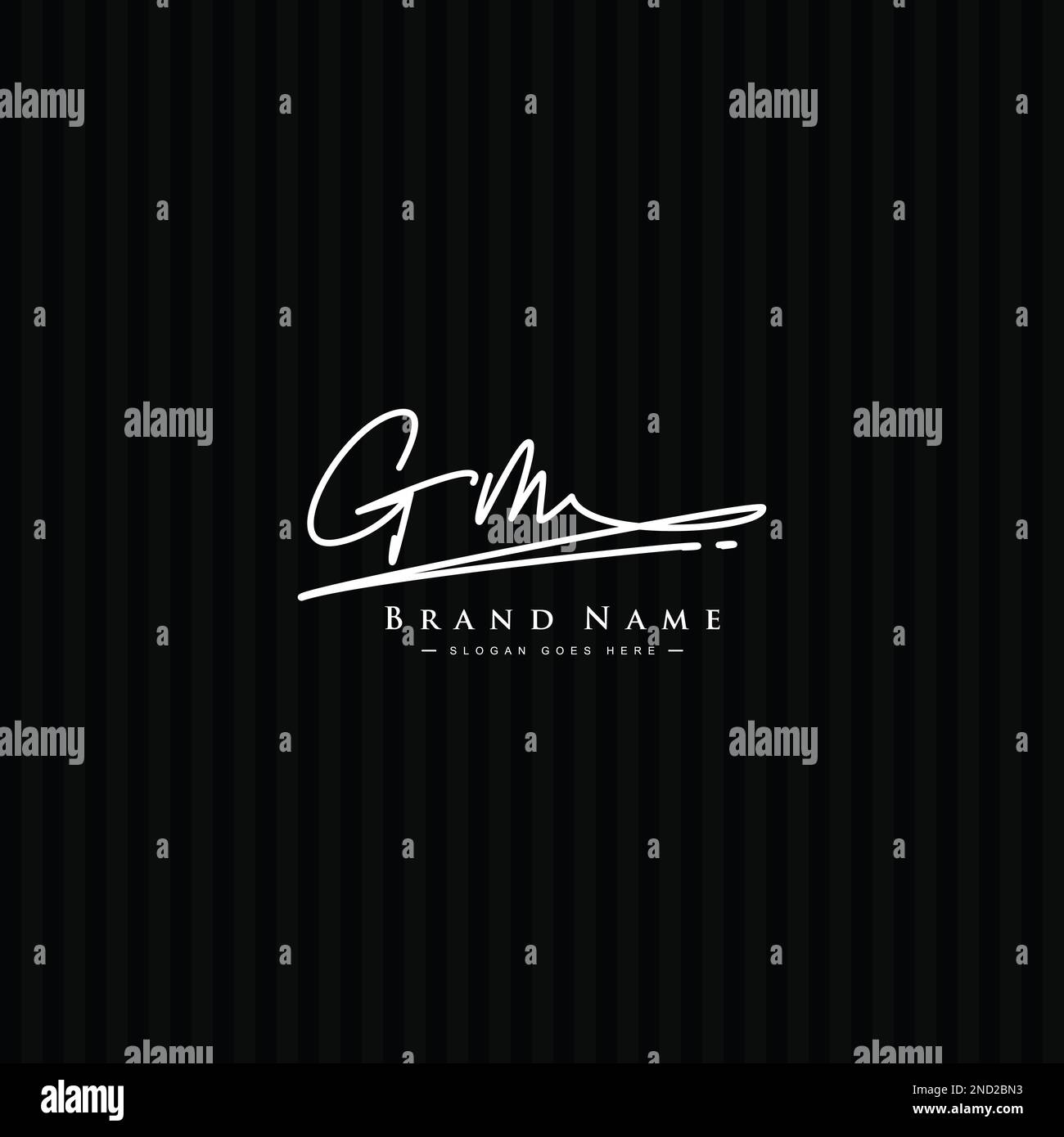 GM Handwritten Signature logo - Vector Logo Template for Beauty ...