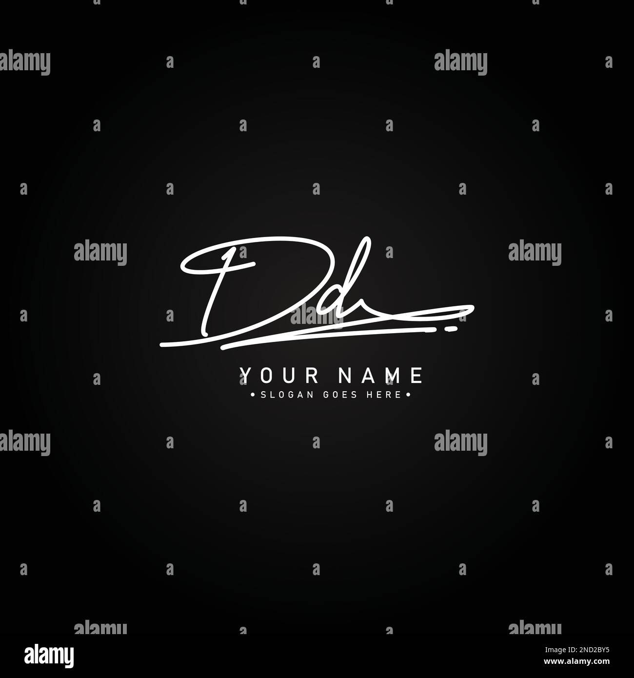 Simple Signature Logo for Alphabet DD - Handwritten Signature for ...