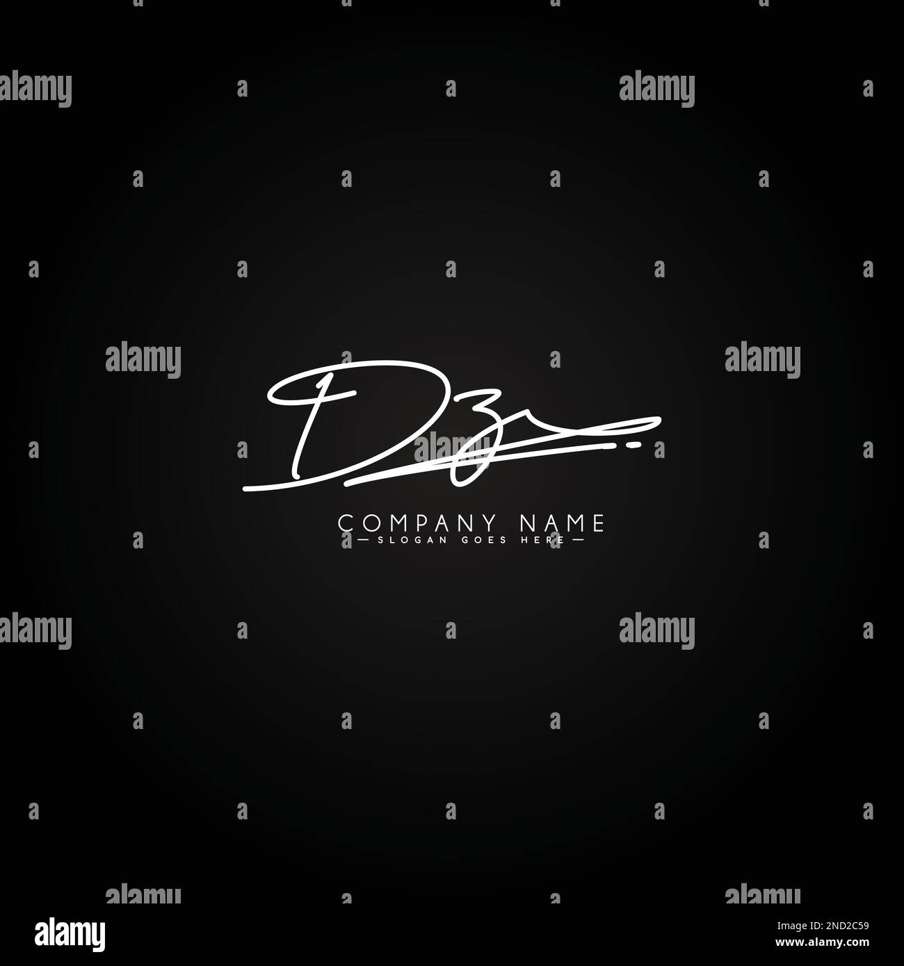 DZ Initial Logo in Signature Style for Photography and Fashion Business ...