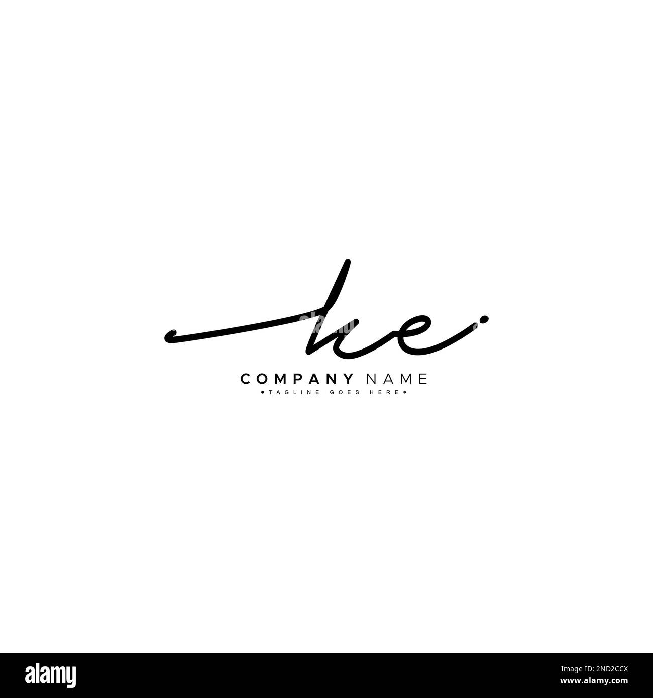 KE Handwritten Signature logo - Vector Logo Template for Beauty ...