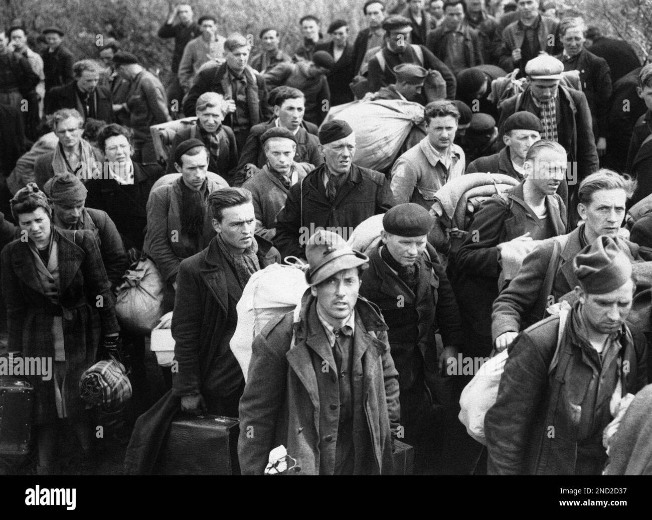German civilians, among whom were some released Allied prisoners, who ...