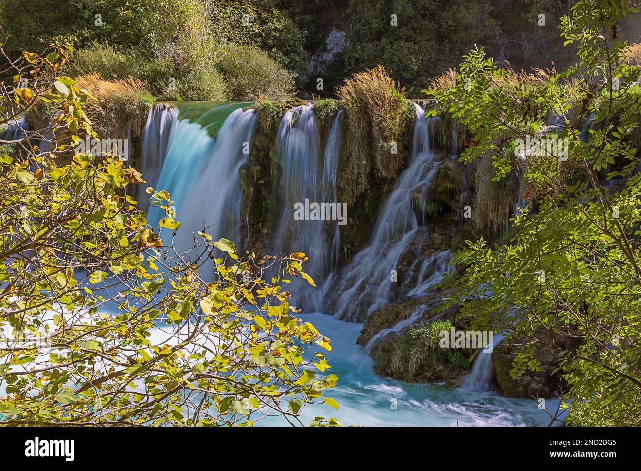 The second waterfall upstream Skradinski Buk in the Krka National Park ...