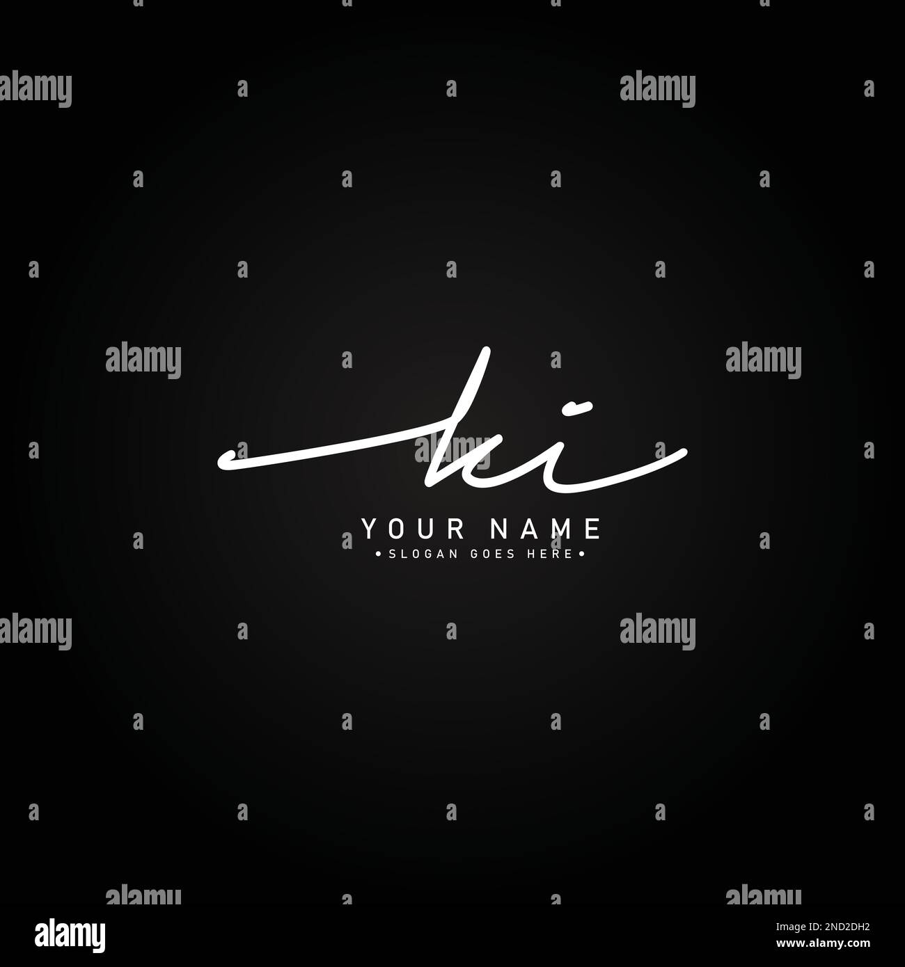 KI Handwritten Signature logo - Vector Logo Template for Beauty ...