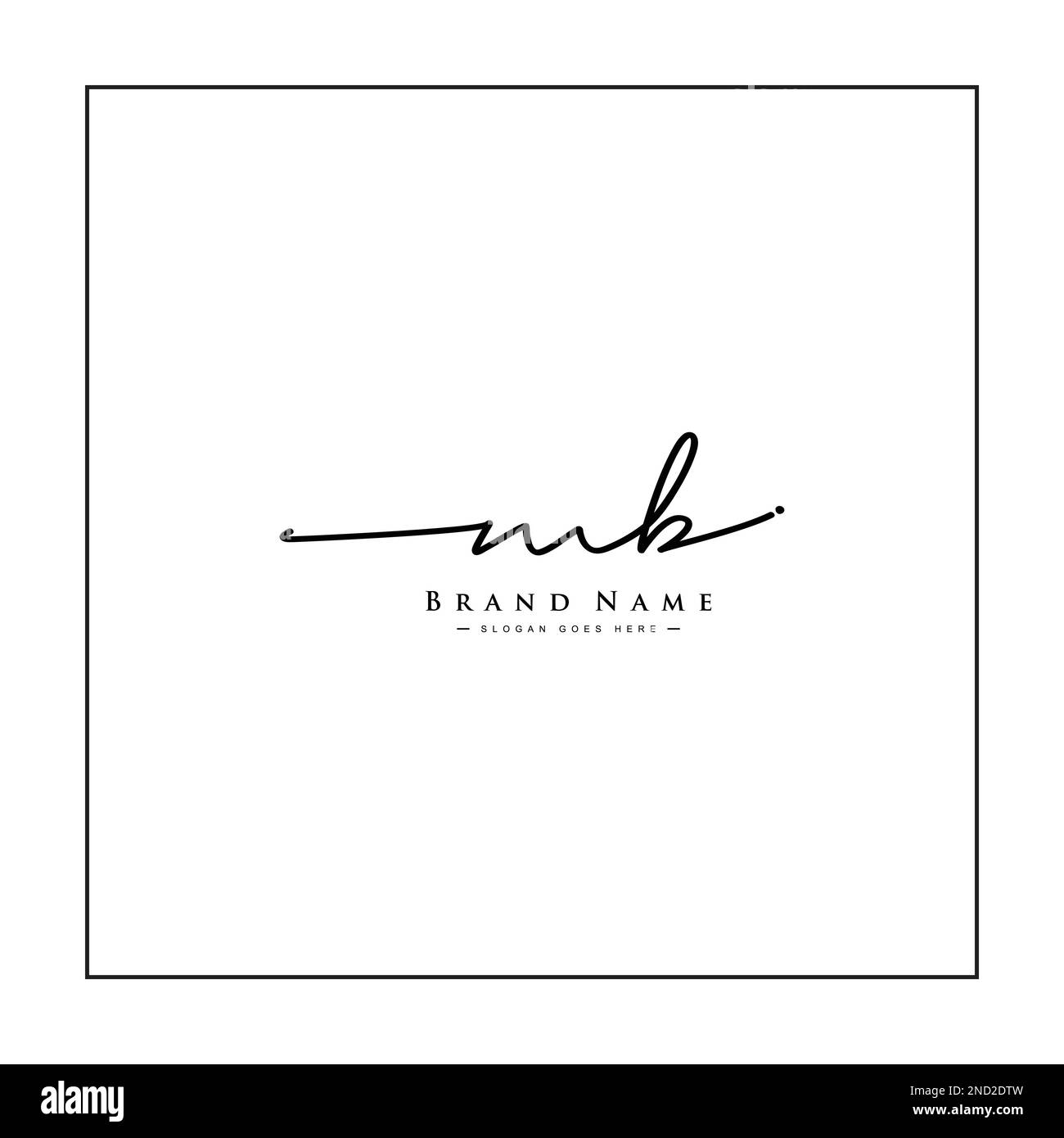 MB Initial Logo in Signature Style for Photography and Fashion Business ...