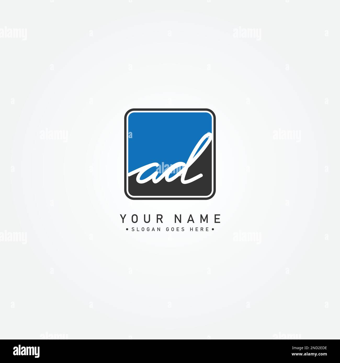 Simple Signature Logo for Alphabet AD - Handwritten Signature for ...