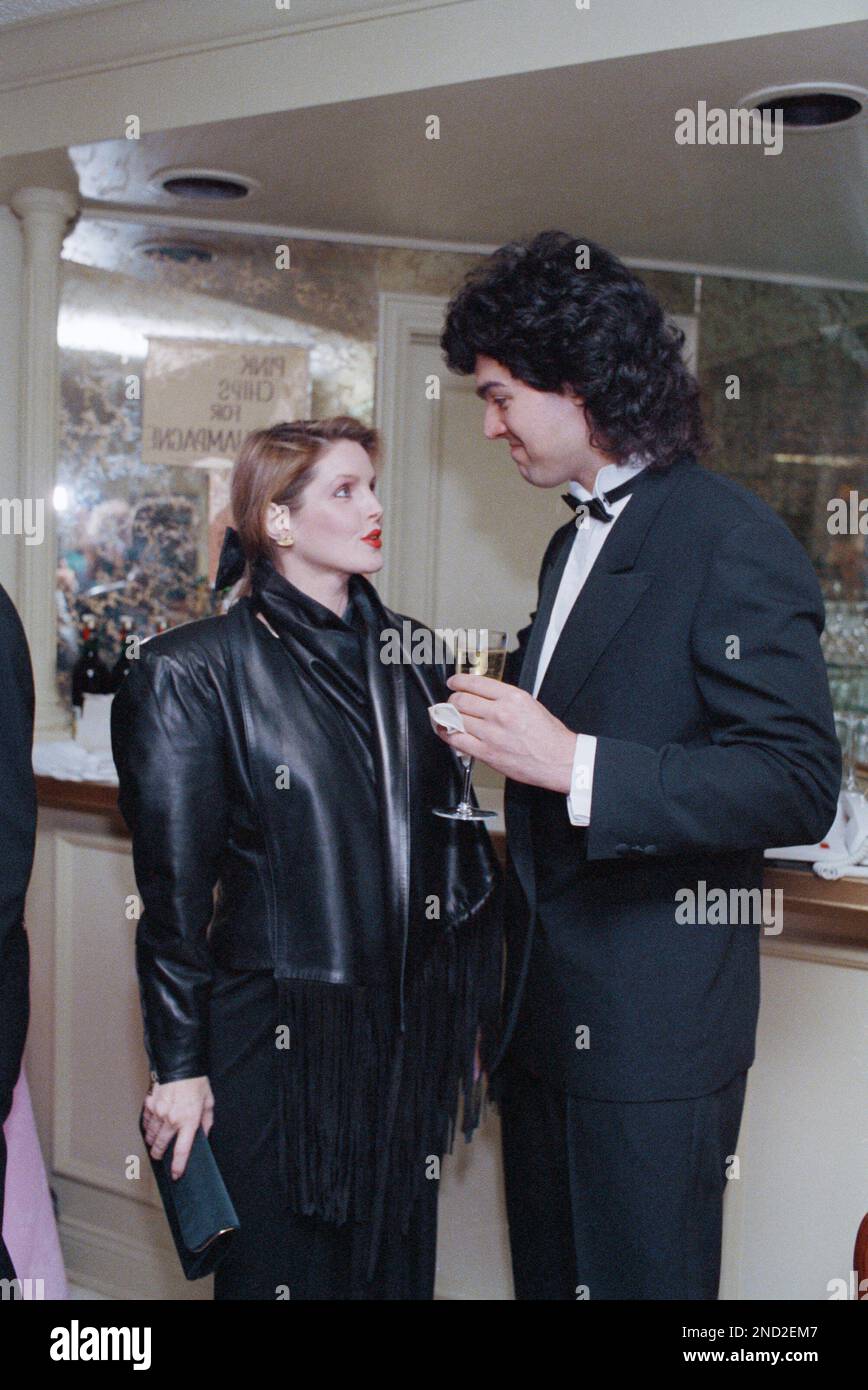 Pricilla Presley poses with her fiancé’ Marco Garibaldi as they attend ...