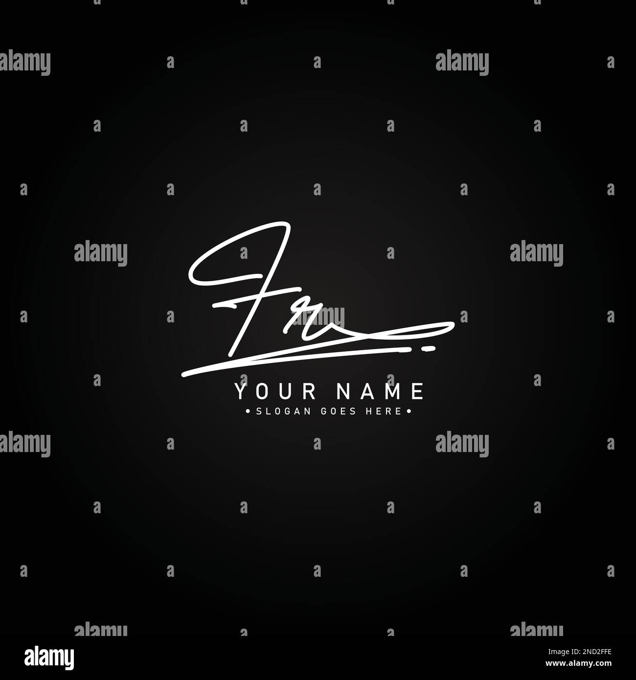 Simple Signature Logo for Alphabet FR - Handwritten Signature for ...