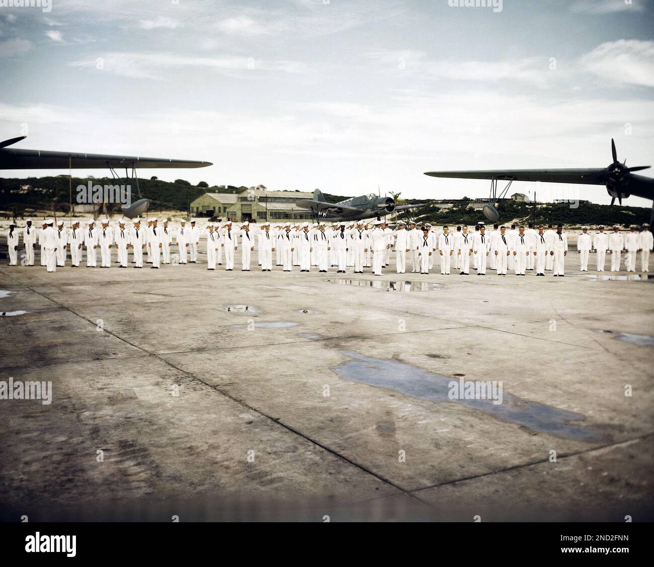 The personnel of a United States Naval Air Station in the Bahamas ...
