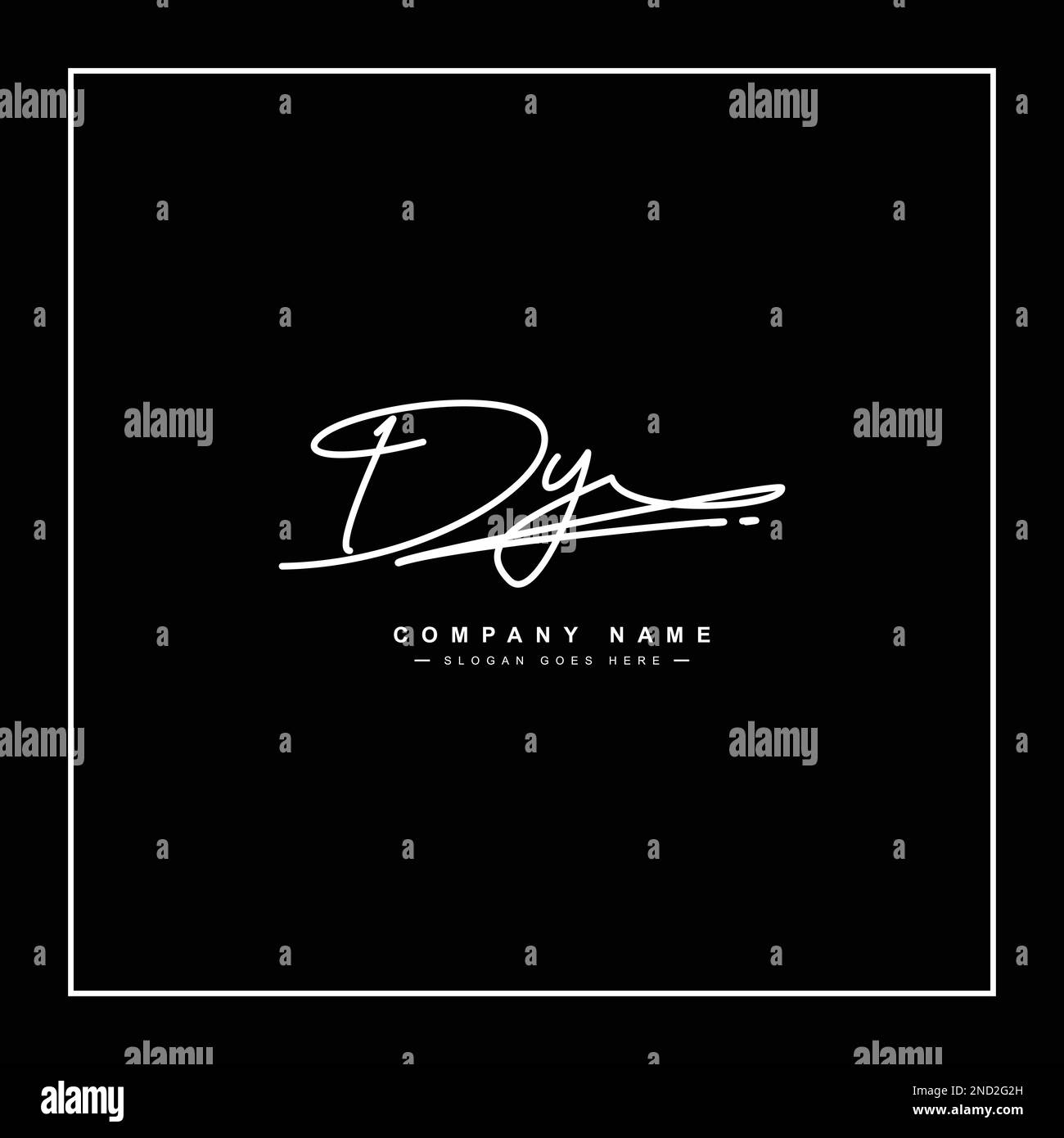 Simple Signature Logo for Alphabet DY - Handwritten Signature for ...