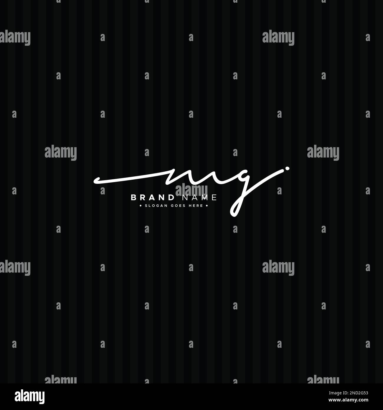 Simple Signature Logo for Alphabet MG - Handwritten Signature for ...