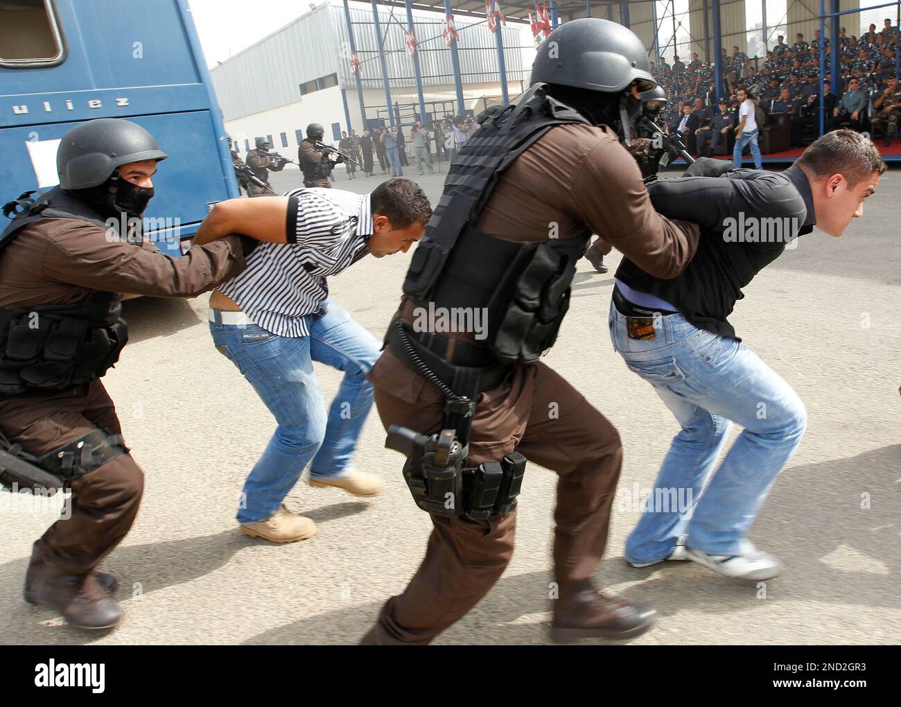 Lebanese police arrest men acting as terrorists during an anti ...