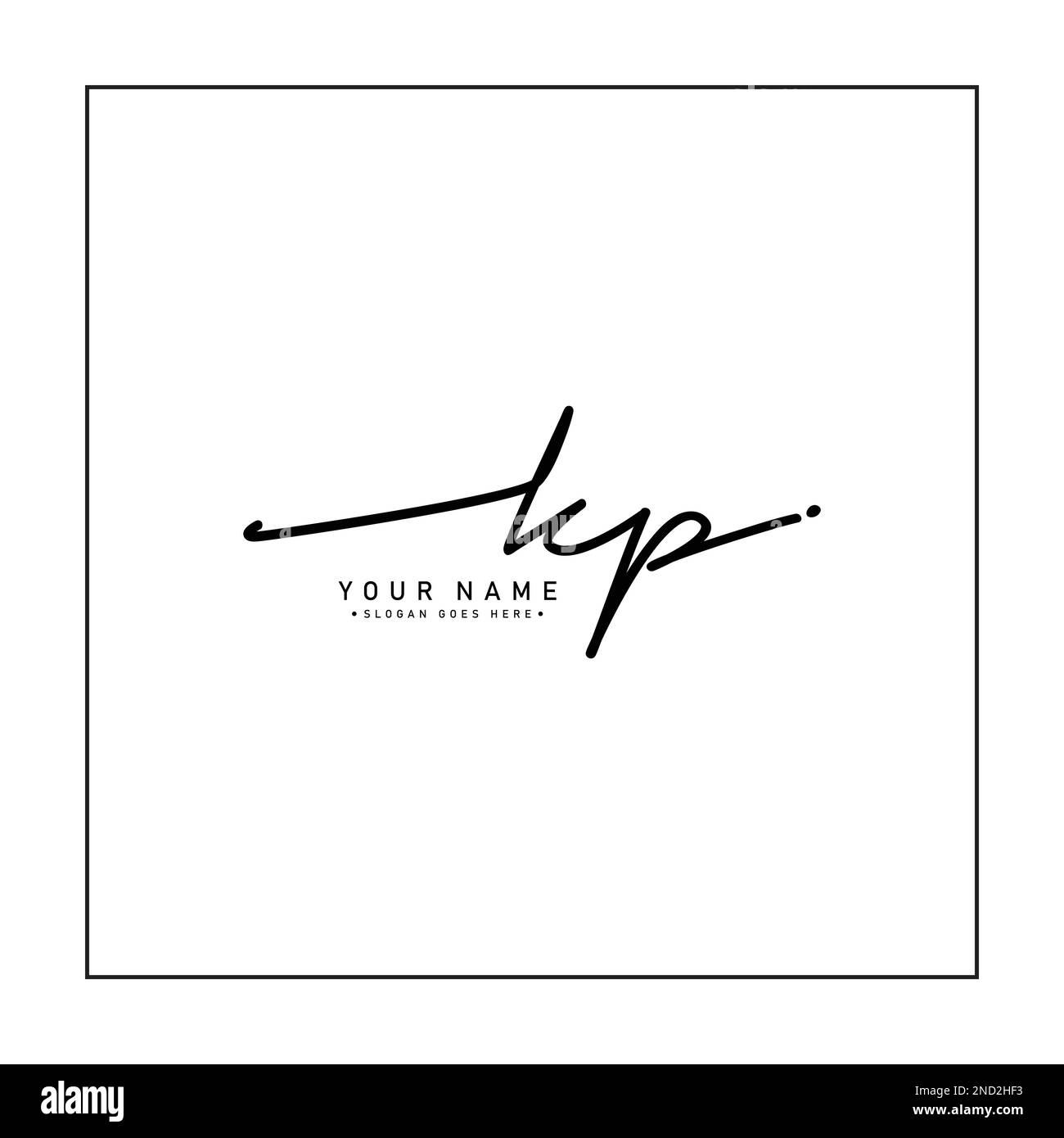 KP Handwritten Signature logo - Vector Logo Template for Beauty ...
