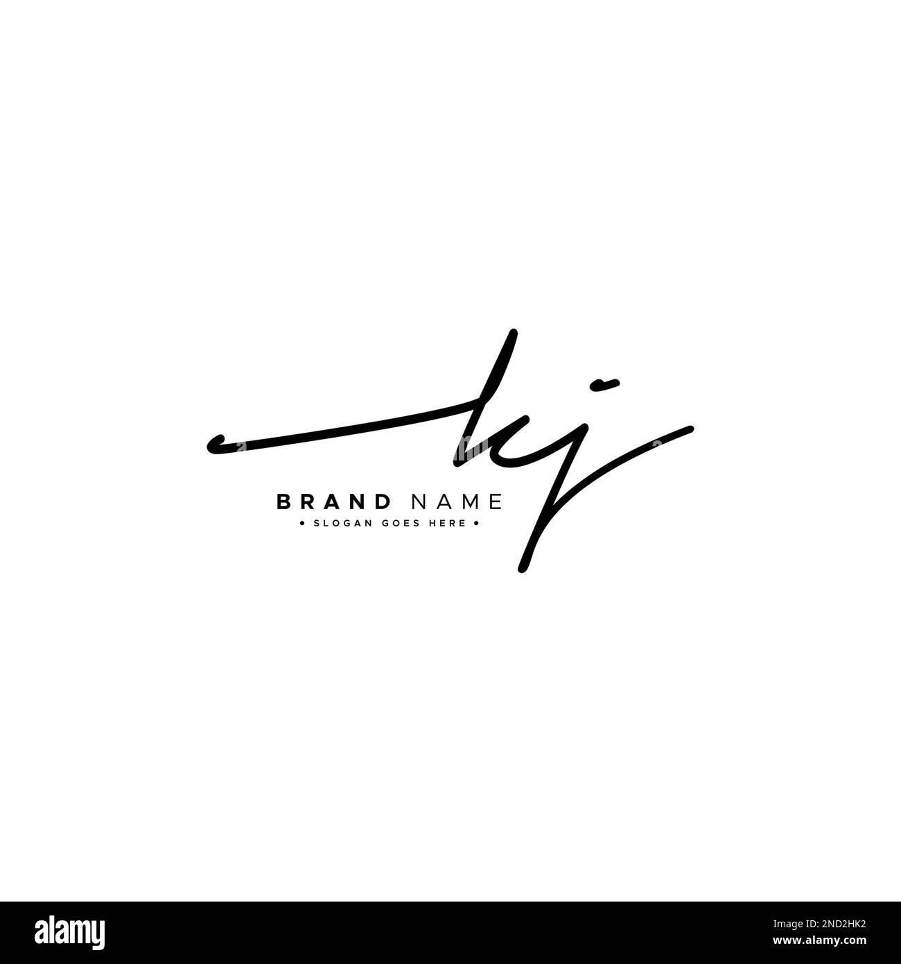 KJ Initial Logo in Signature Style for Photography and Fashion Business ...