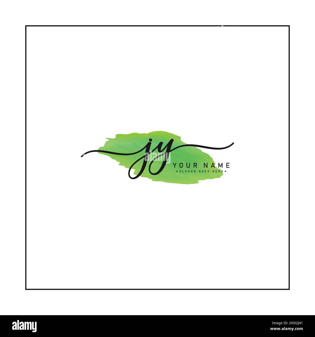 JY Handwritten Signature logo with Watercolor Background- Vector Logo ...